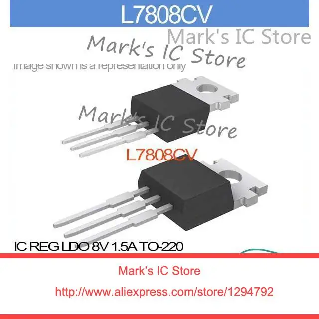 L7808CV IC REG LDO 8V 1.5A TO 220 L7808C 7808 L7808 7808C L780 7808CV ...