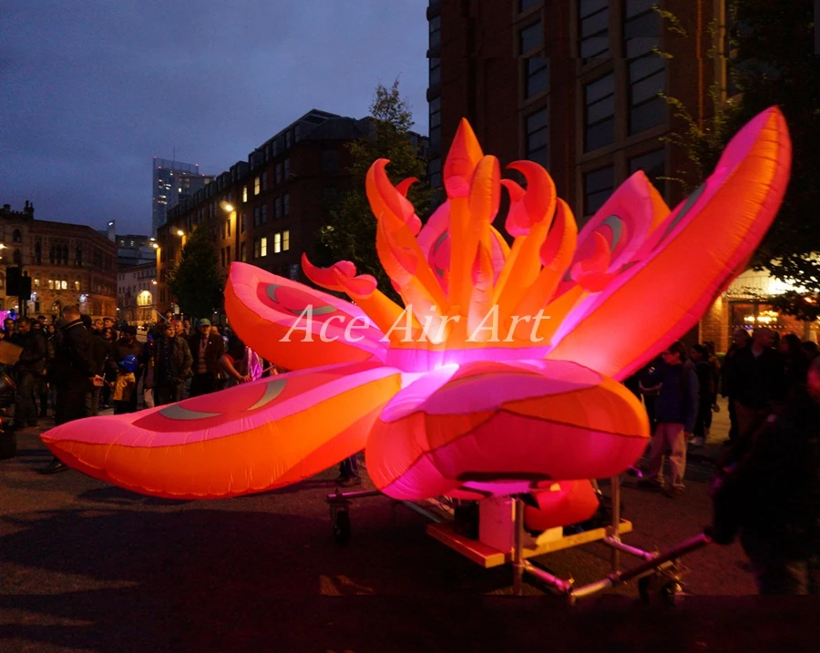 Giant Red Inflatable Flower Decoration, Wedding Inflatable Lotus Flower ...