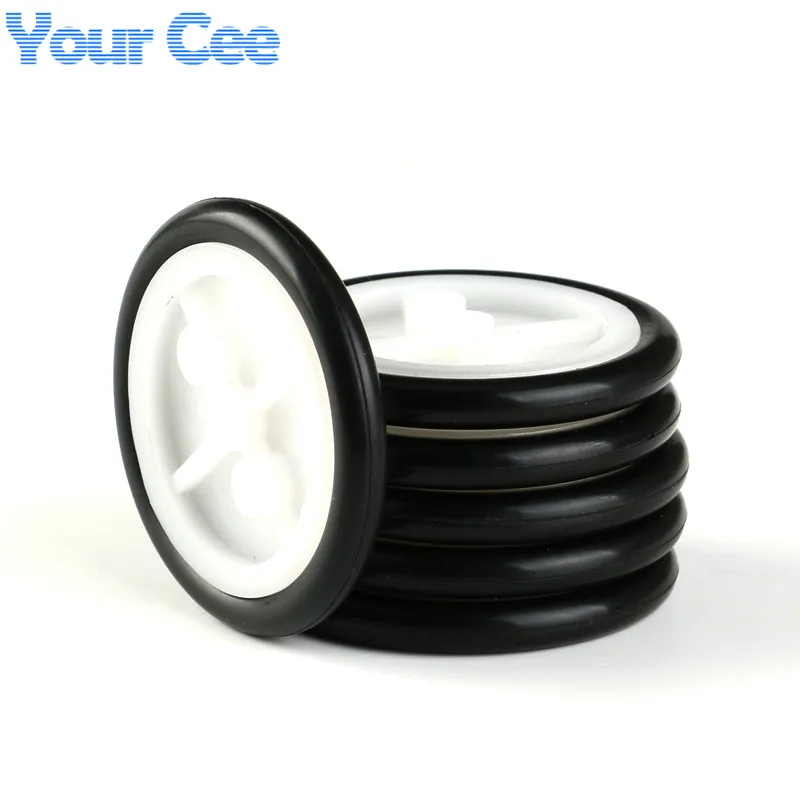 20 pcs Small Smart Car Tire Chassis Plastic Robot Rubber Chassis Wheel ...