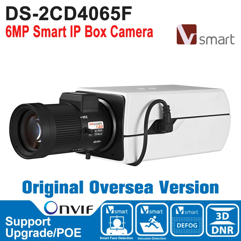 HIK IP Camera 6MP DS 2CD4065F IP Camera POE 6MP Smart IP Box Camera IP ...