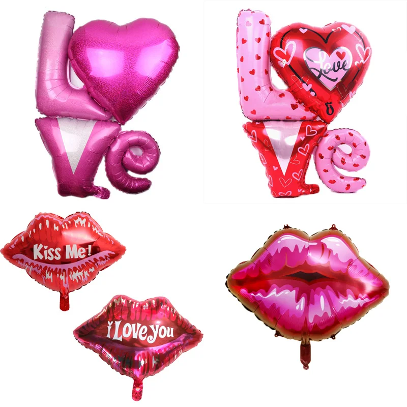 1pcs Siamese LOVE foil balloons birthday party wedding Valentine's Day ...