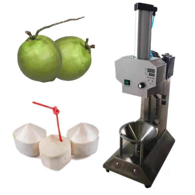 Fast speed electric green coconut peeling cutting machine/ coconut ...