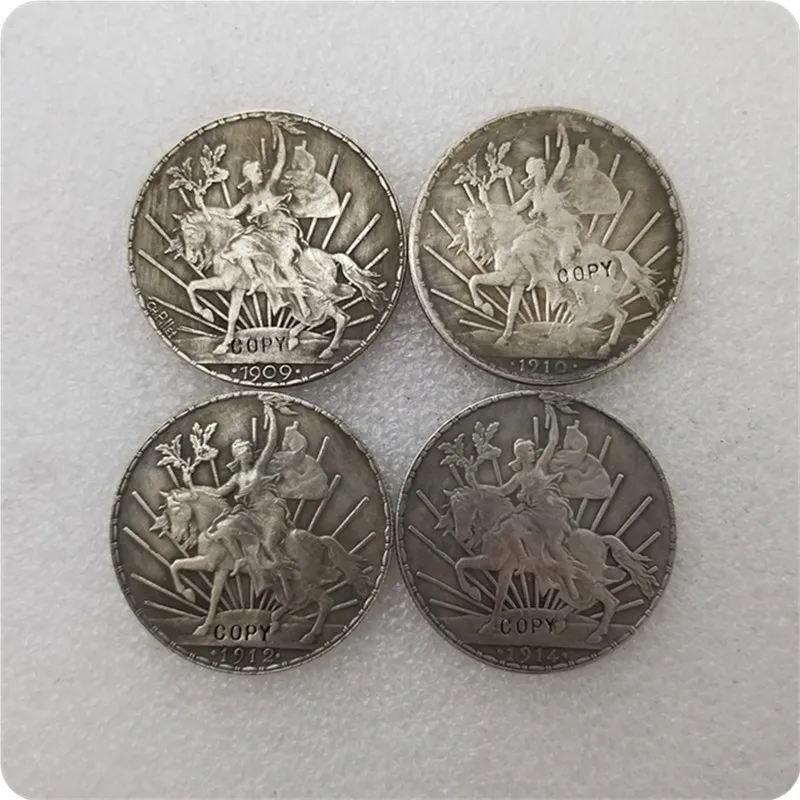 1909(CH.Pillet) ,1910,1912,1914, méxico copia de monedas conmemorativas ...