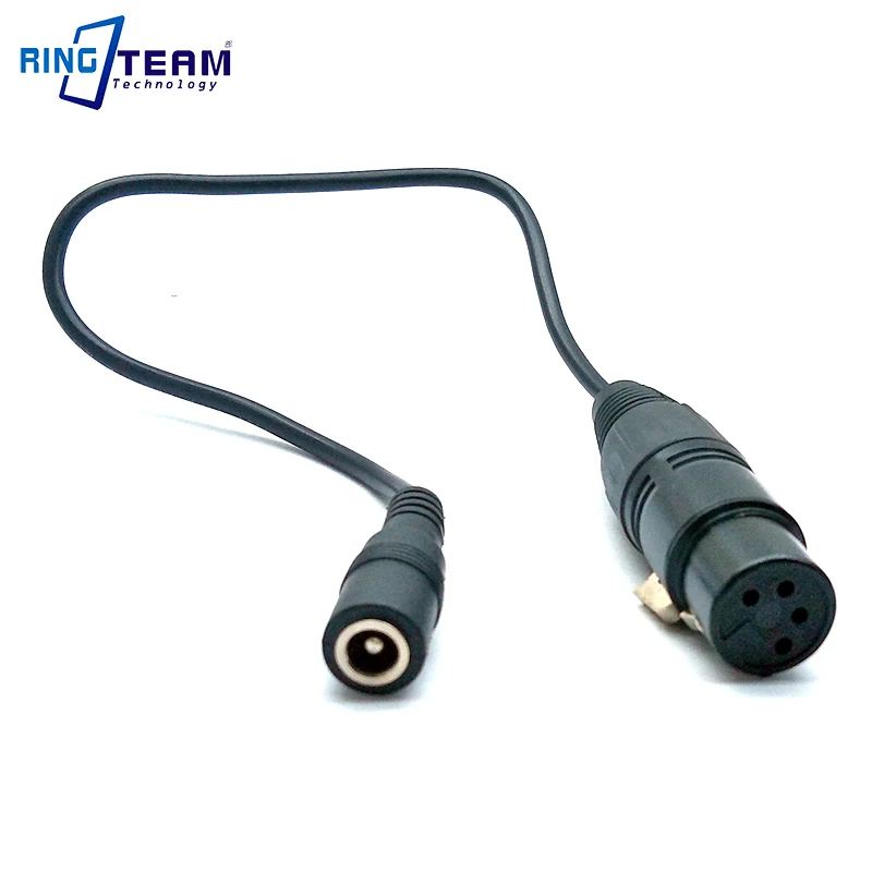 Female Dc5.5*2.5mm To 4 Pins Xlr Cannon X Series Latch Rubber Connector ...