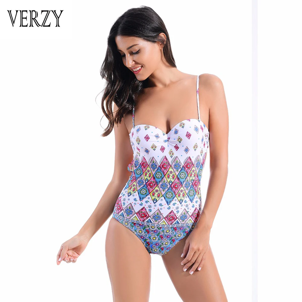 Sexy Swimwear Women One Piece Womens Swimsuit Push Up Print Backless