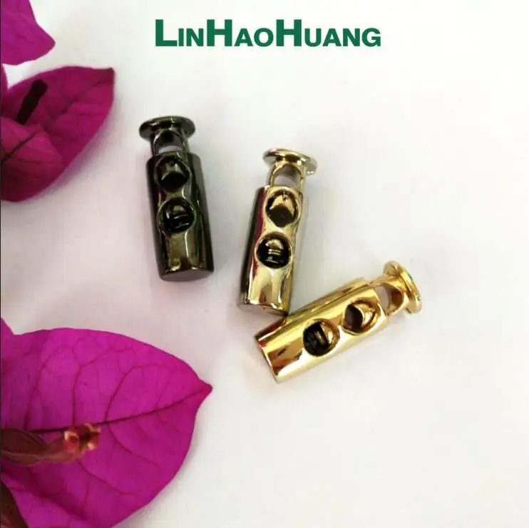 40pcs/lot round metal alloy cork switch cord locks lanyard lock two ...