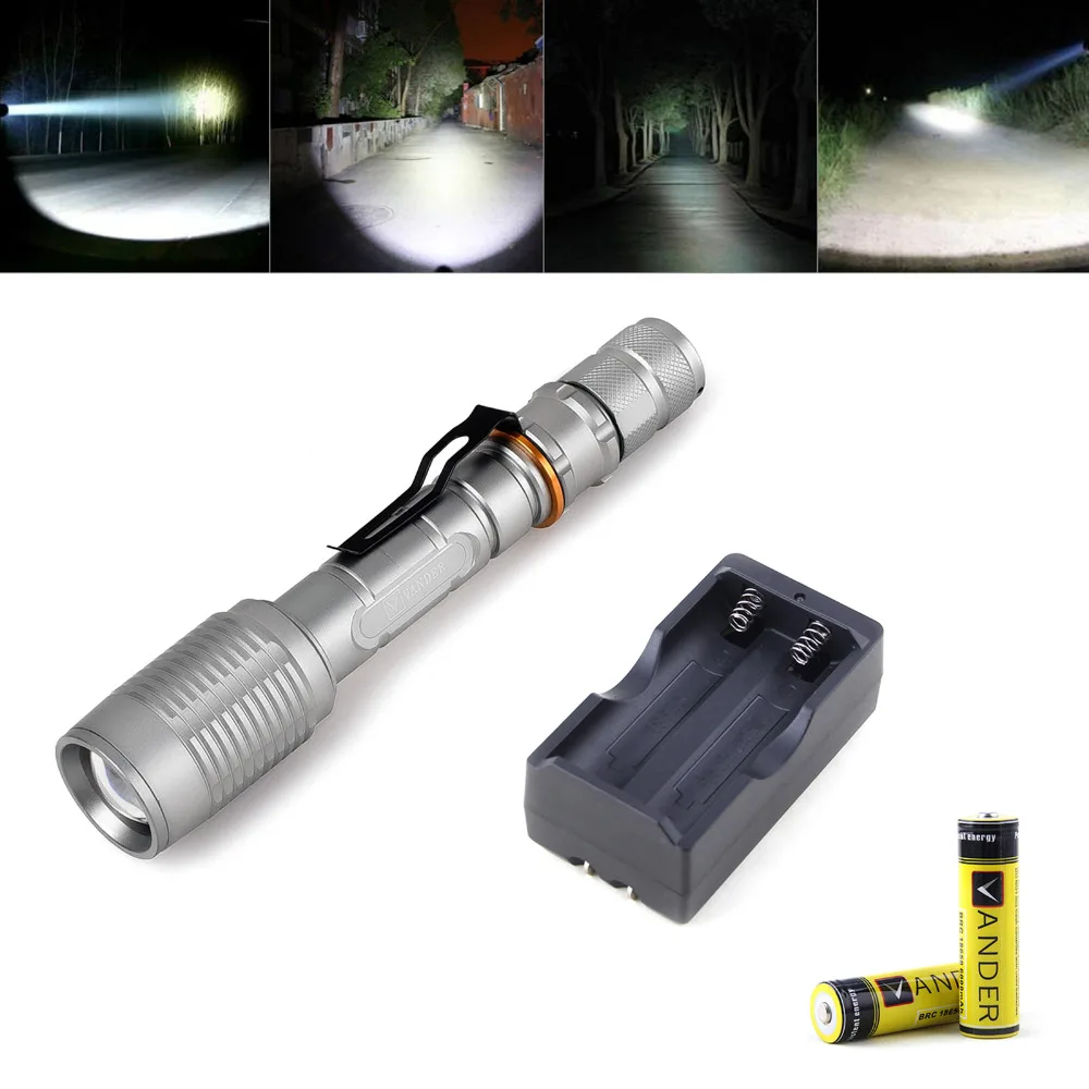18650 Rechargeable LED Flashlight High quality Powerful Mini Cree LED ...