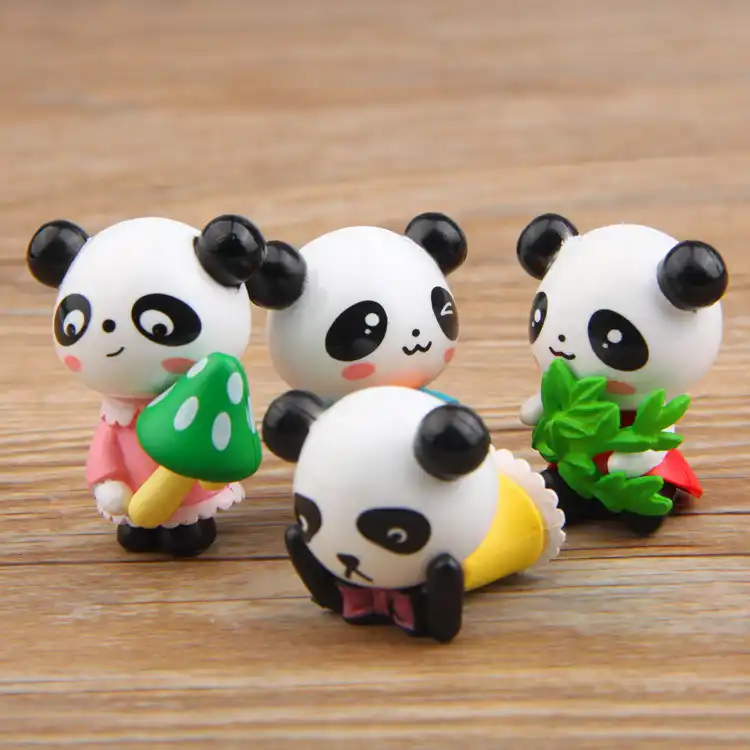 Detail Feedback Questions about 4 pcs/lot Cute Panda Model Mini Figure ...