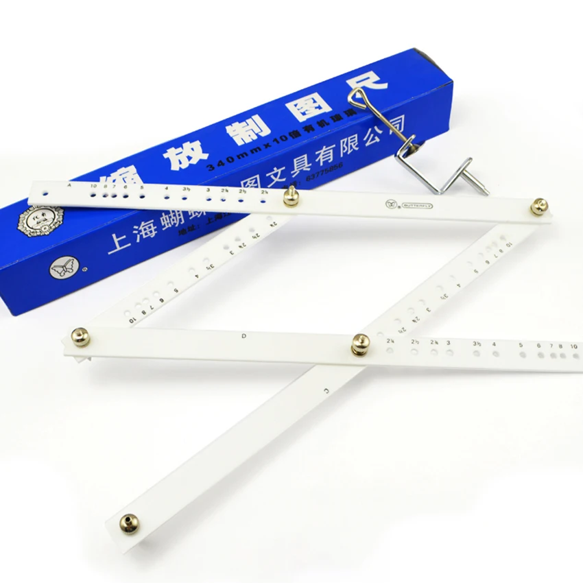 340MM-10-Times-Scalable-Plexiglass-Ruler-Office-Supplies-Drawing ...