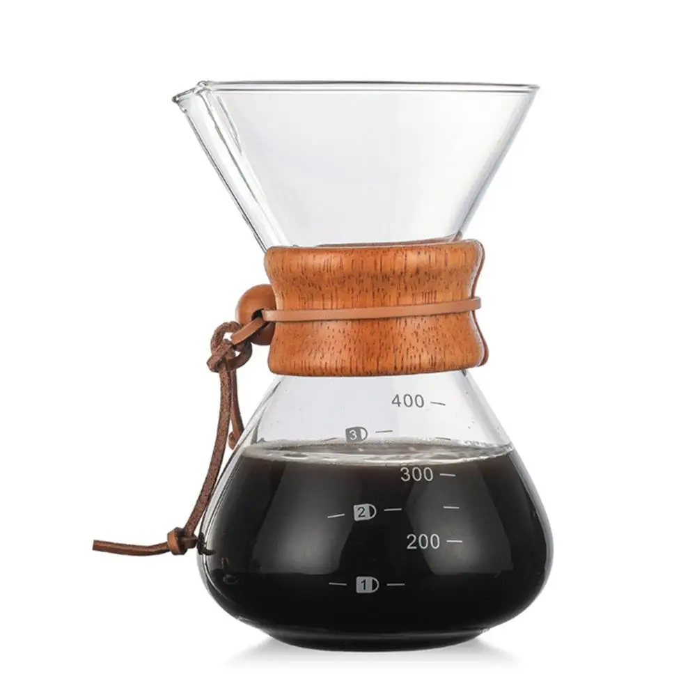 Buy 400ml High Borosilicate Glass Coffee Maker Pour Over Manual Drip Glass