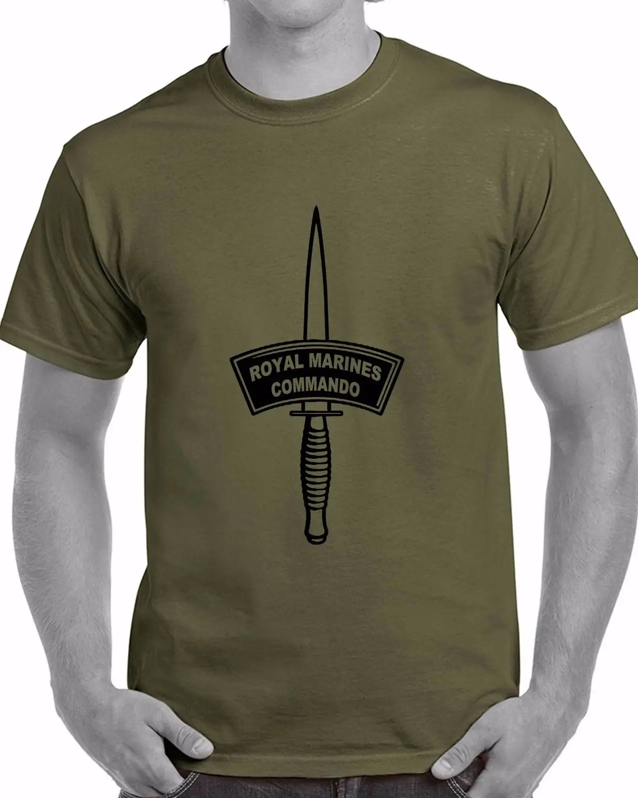 2019 New Men Hot Fashion Solid T Shirt Commando Royal Marines Tshirt ...