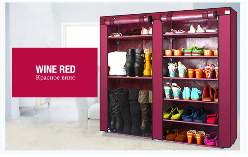 36-Pair Portable Canvas Shoe Rack – Dazzling Decor