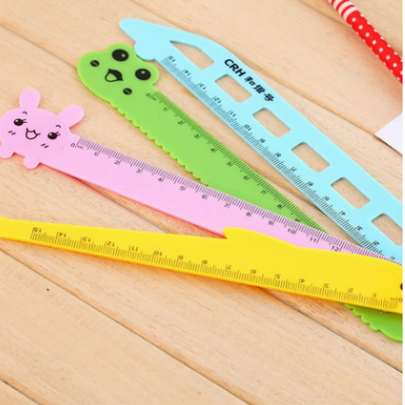 15cm Cute Animals Cartoon Plastic Ruler Measuring Straight Ruler Tool ...