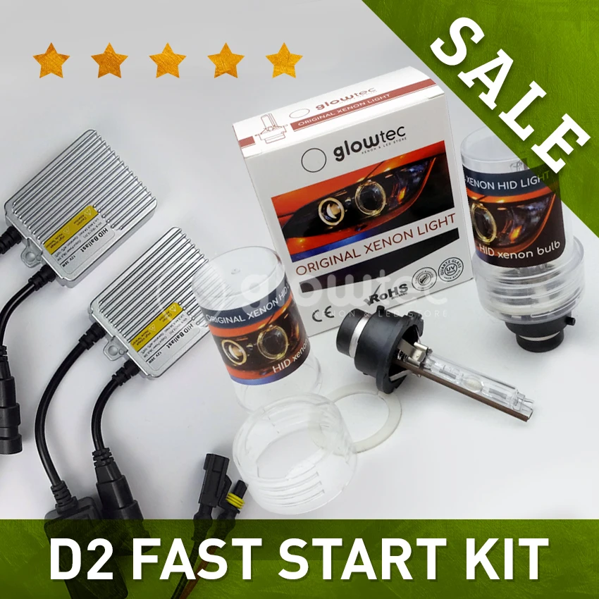 1 Set 12v 35w Ac Fast Start D2s D2r D2c With D2 Adaptor D4s D4r Hid Xenon Kit Hid Bulb & Hid ...