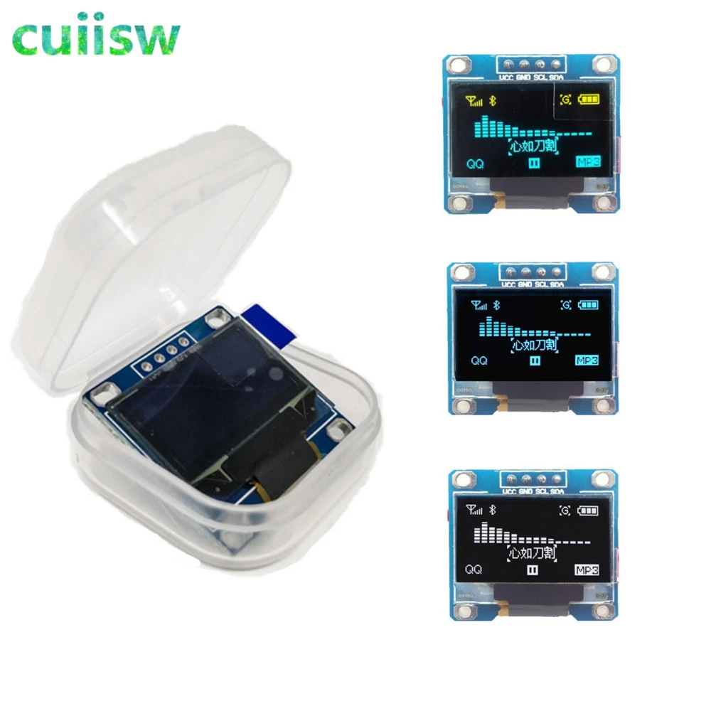 Yellow- Blue Double Color White 128x64 Oled Lcd Led Display Module For Arduino 0.96" I2c Iic ...