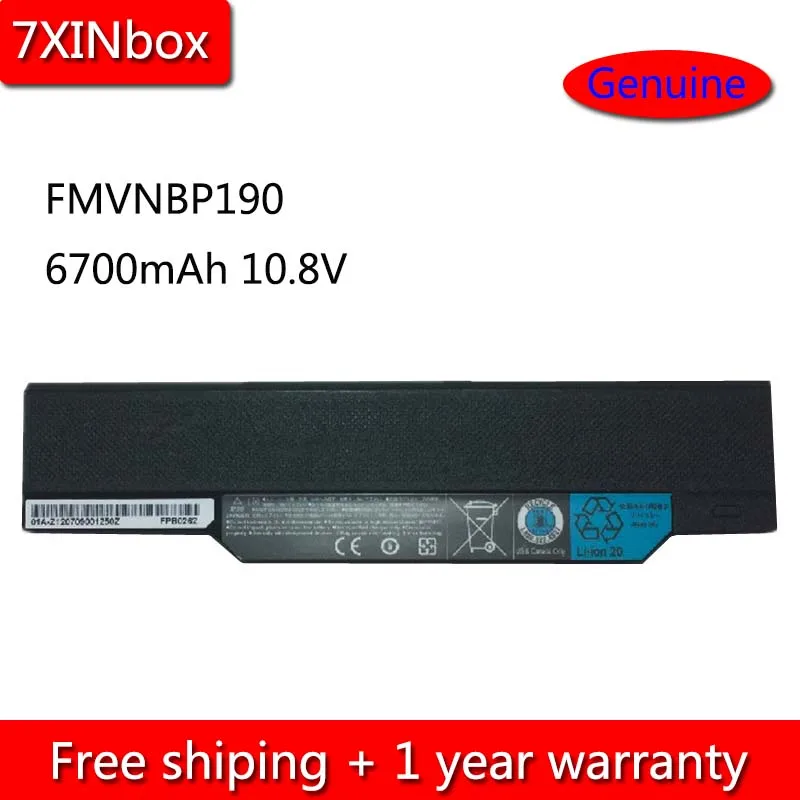7xinbox 6700mah 10.8v Genuine Fmvnbp190 Fpcbp281 Laptop Battery For ...