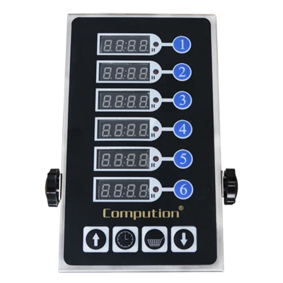 Commercial sixth 6 channel timer countdown reminder burger kitchen ...