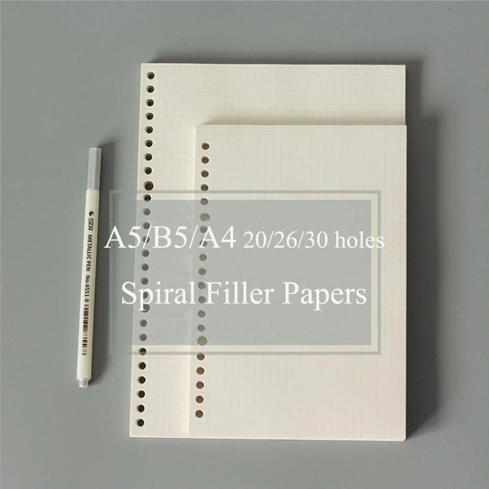 Business A5 B5 A4 Loose Leaf Filler Papers Office School Student