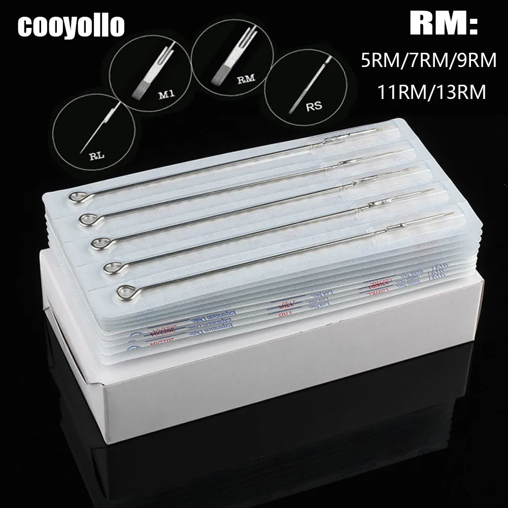50pcs Assorted Sterilized Tattoo Needles RM Disposable Microblading ...