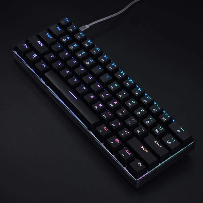 GK61 SK61 61 Key Mechanical Keyboard USB Wired LED Backlit Axis Gaming ...