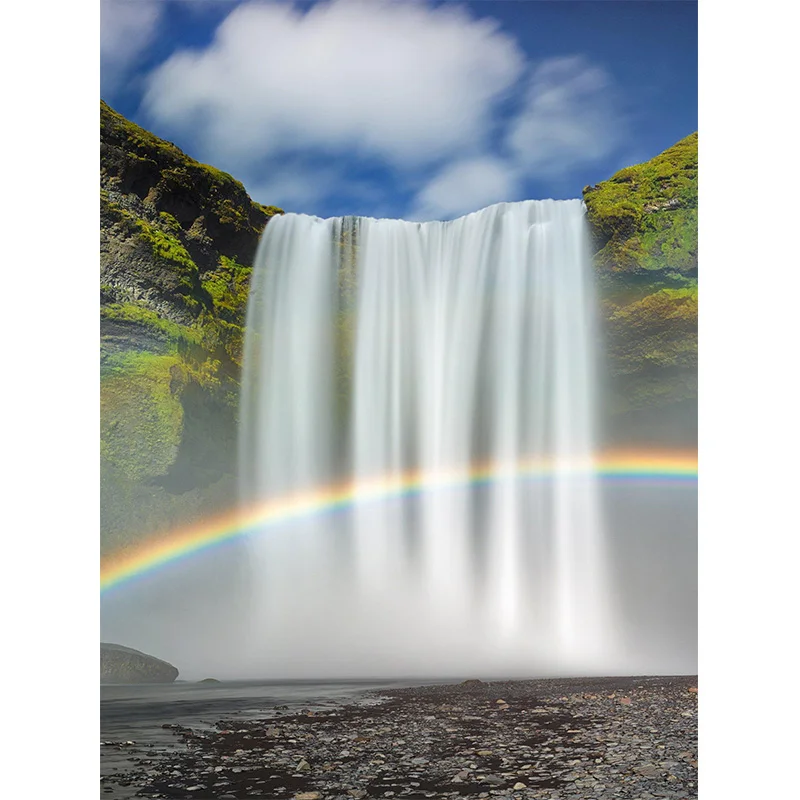 5D Natural 풍경 DIY 폭포 Rainbow Diamond Painting Cross Stitch Diamond 모자이크 ...