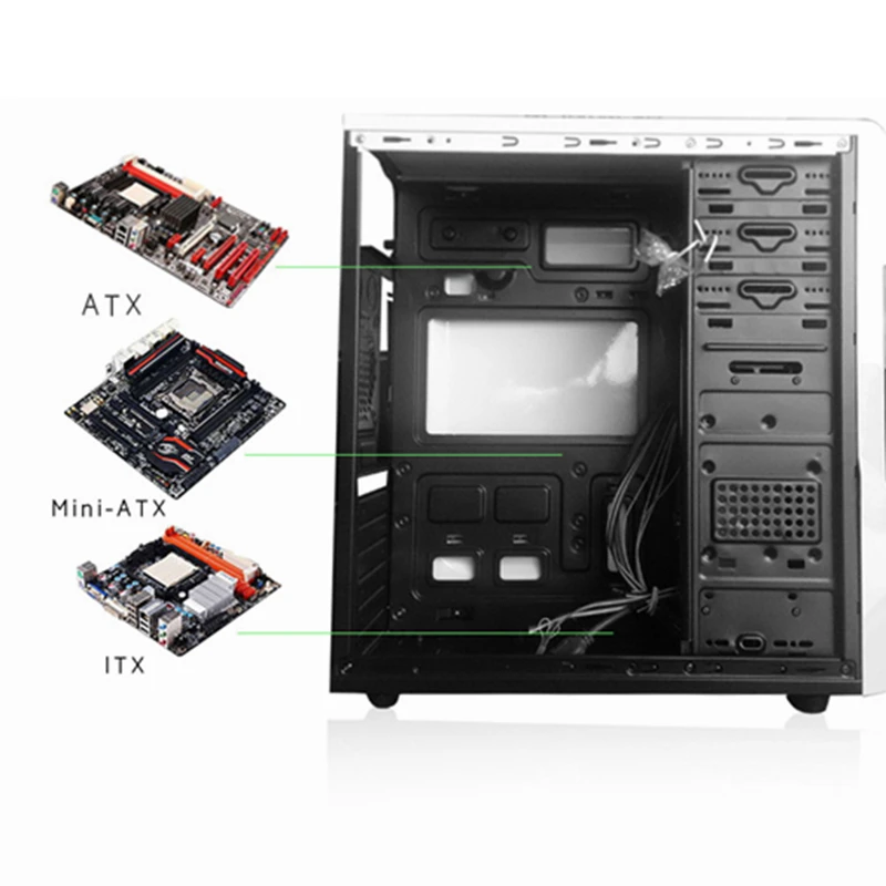 New all round cooling ATX Gaming Computer Case For M-ATX motherboards ...