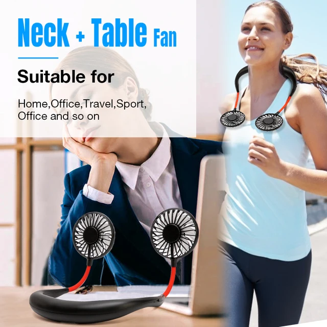 Mini USB Portable Fan Lazy Neckband Fan - Worth Buy Store