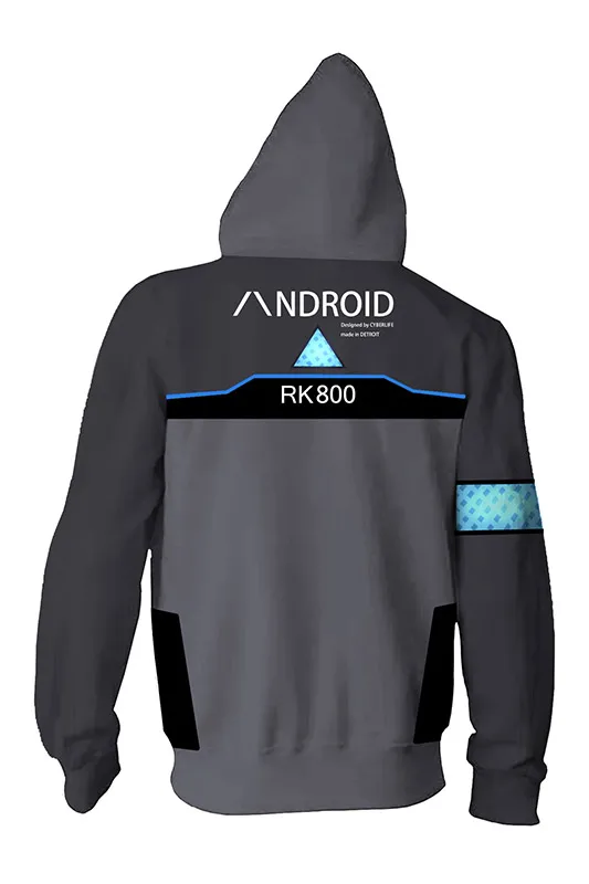 Game Detroit Become Human Connor RK800 Zipper Jacket Cosplay Costume ...
