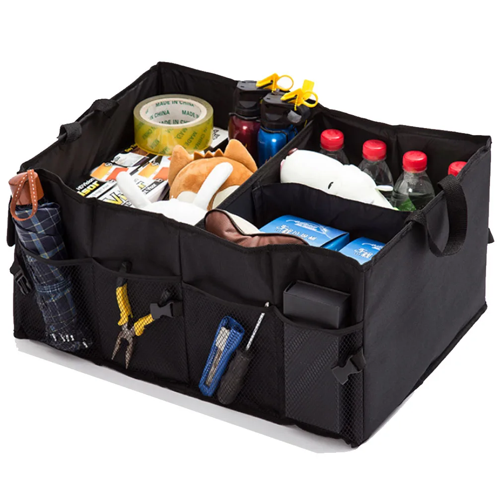 Car Trunk Organizer Auto Container Multi Compartments Storage Basket 3 ...