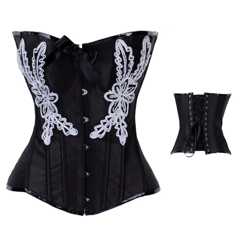 Women Sexy Black Corsets And Bustier Fashion Overbust Waist Trainer Top