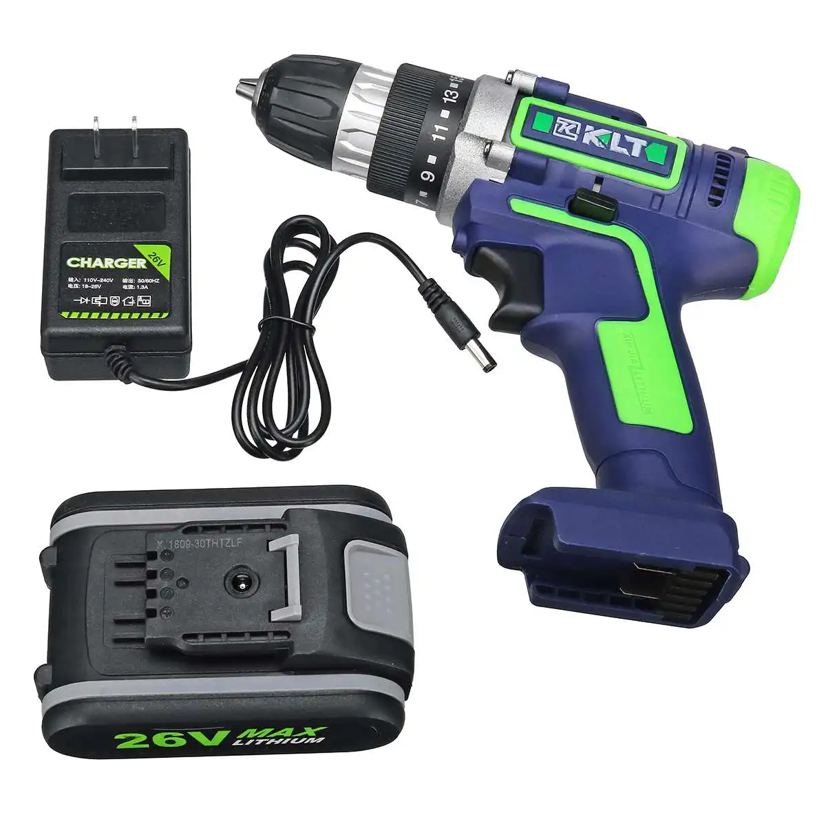 26V 15 TorqueElectric Cordless Drill LCD Display Double Speed ...