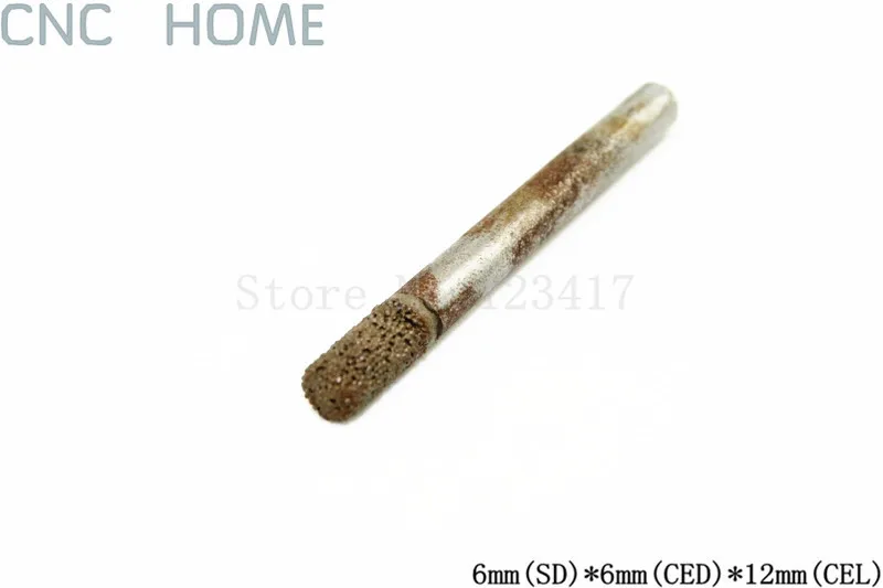 6MM Flat End Straight Bit, Brazed Diamond Tools for Stone Granite ...