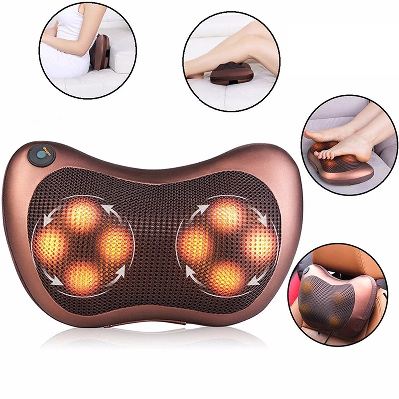 Electric Car Massage Led Pillow Home Massager Cushion Body Neck Back Shoulder Leg Home Shiatsu