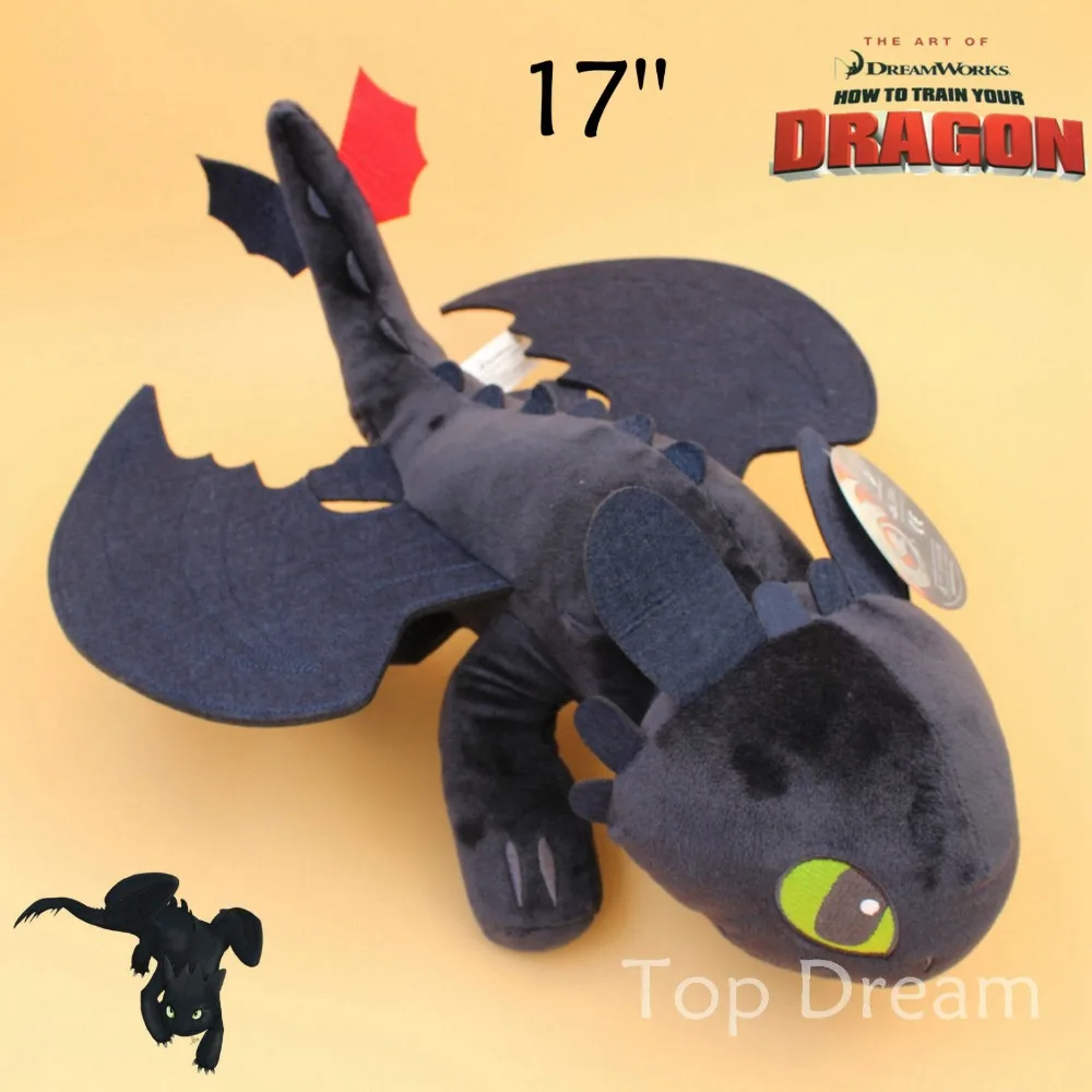 How to Train Your Dragon Plush Toothless Night Fury Soft Toy Doll Teddy ...