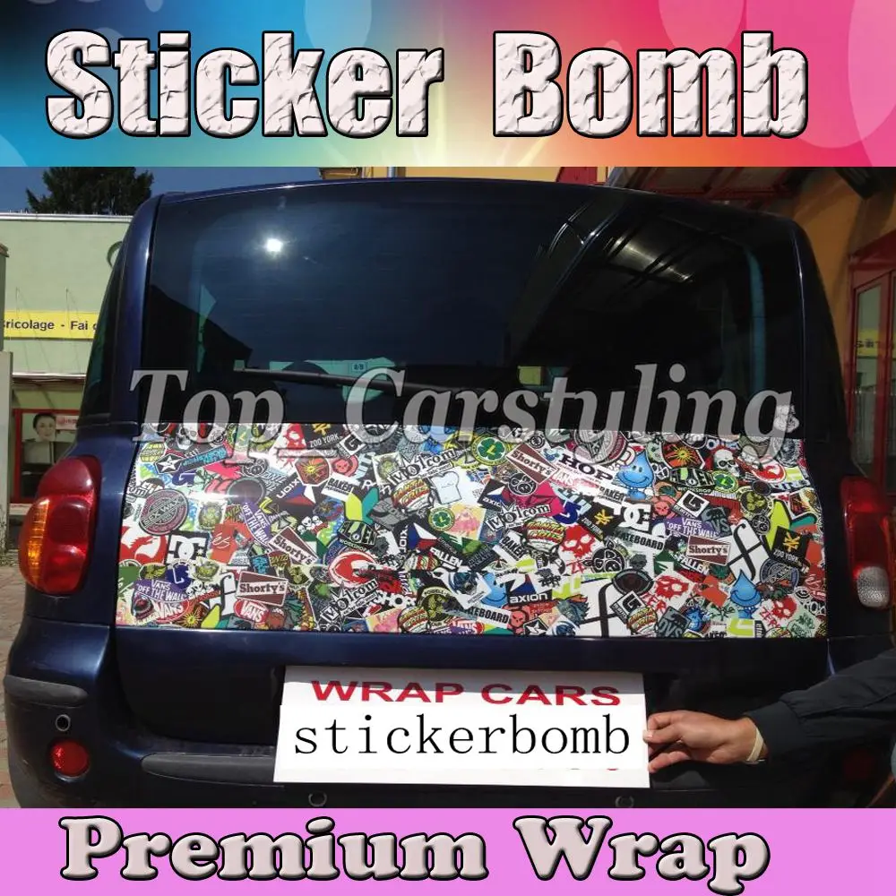 Stickerbomb-Vinyl-Car-Wrapping-foil-Air-Free-Bubble-For-Vehicle-Car ...