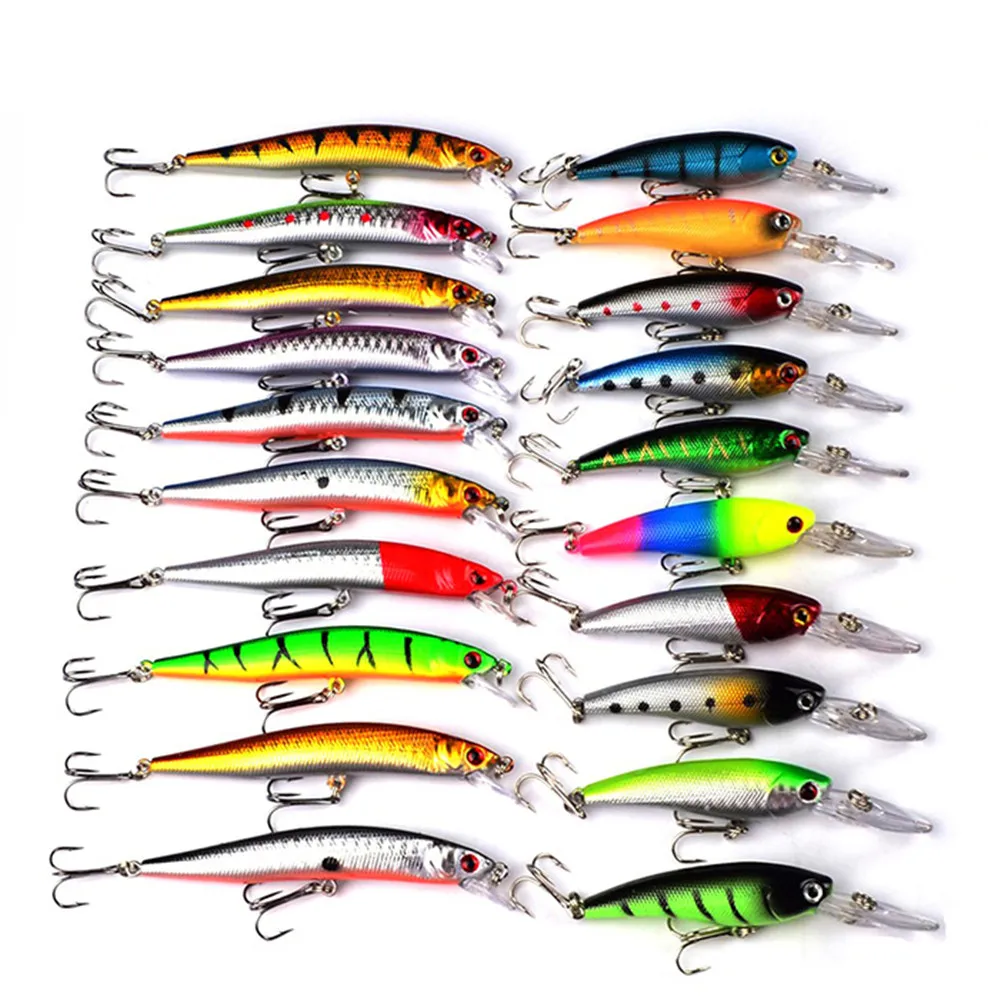 20pcs Set ABS Classic Fish Fishing Lures Minnow Fishing Artificial Bait ...