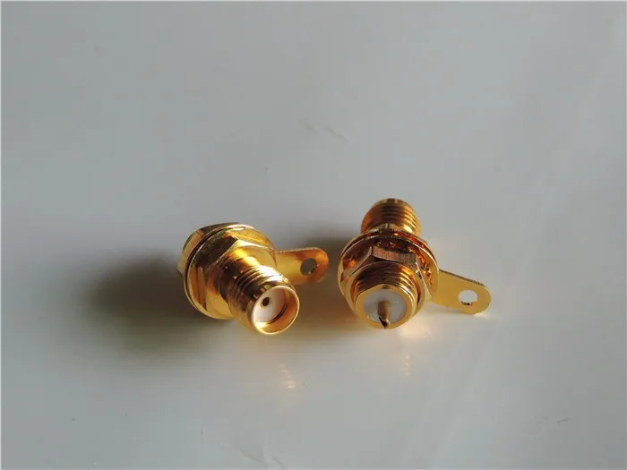 50 Pcs copper SMA Female Jack RF Panel Mount with nut bulkhead handle ...
