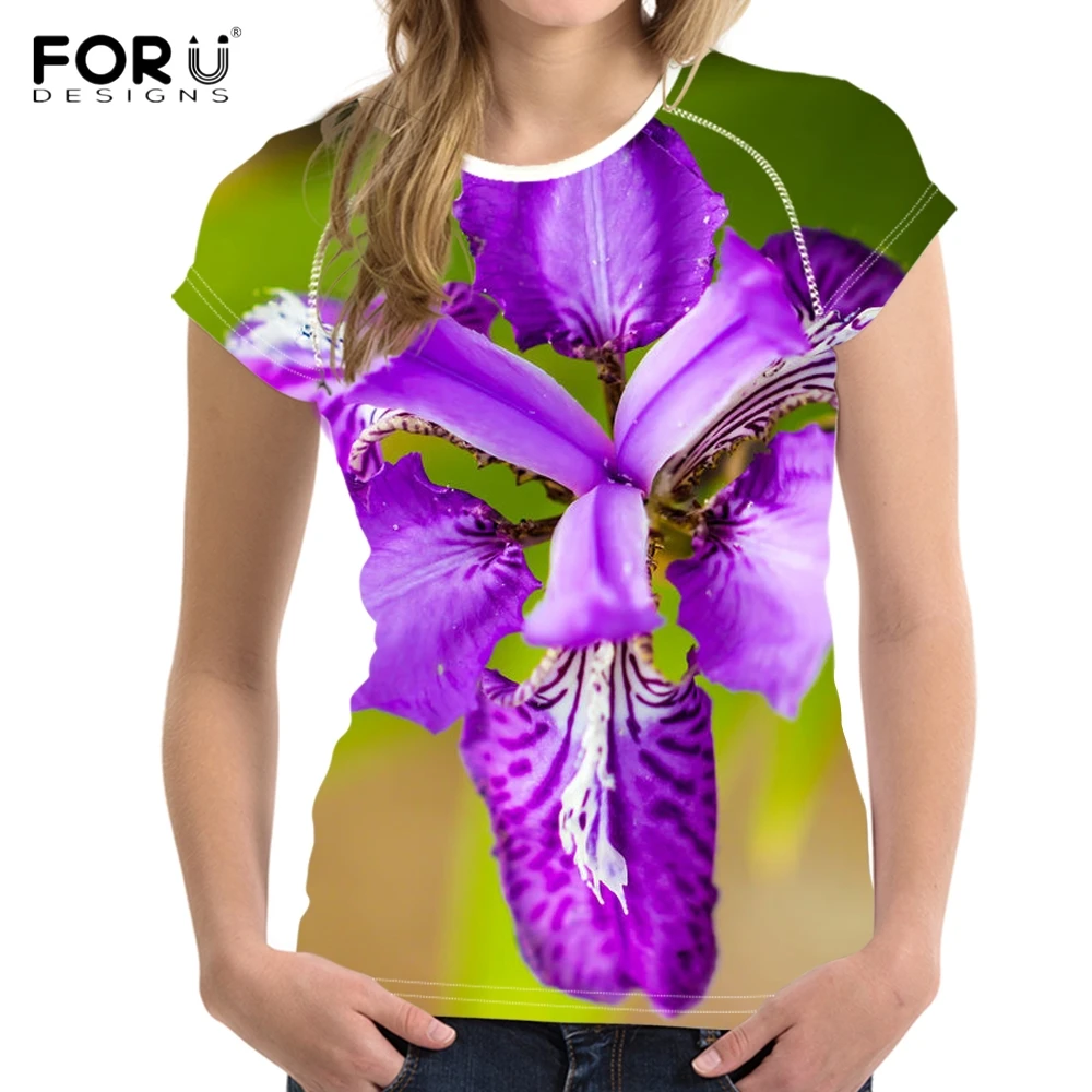 Buy Forudesigns Fashion 3d Flower Iris Print Women
