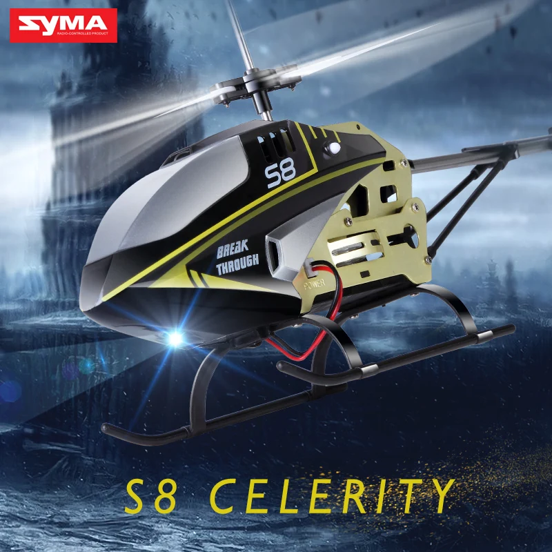 SYMA S8 RC Helicopter Aircraft 3.7V 150mAh 3.5 channel Remote Gyroscope ...