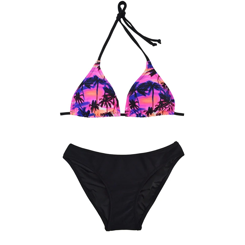 New Swimwear 2018 Women Swimsuit Sexy Push Up Coconut Tree Bikinis Set