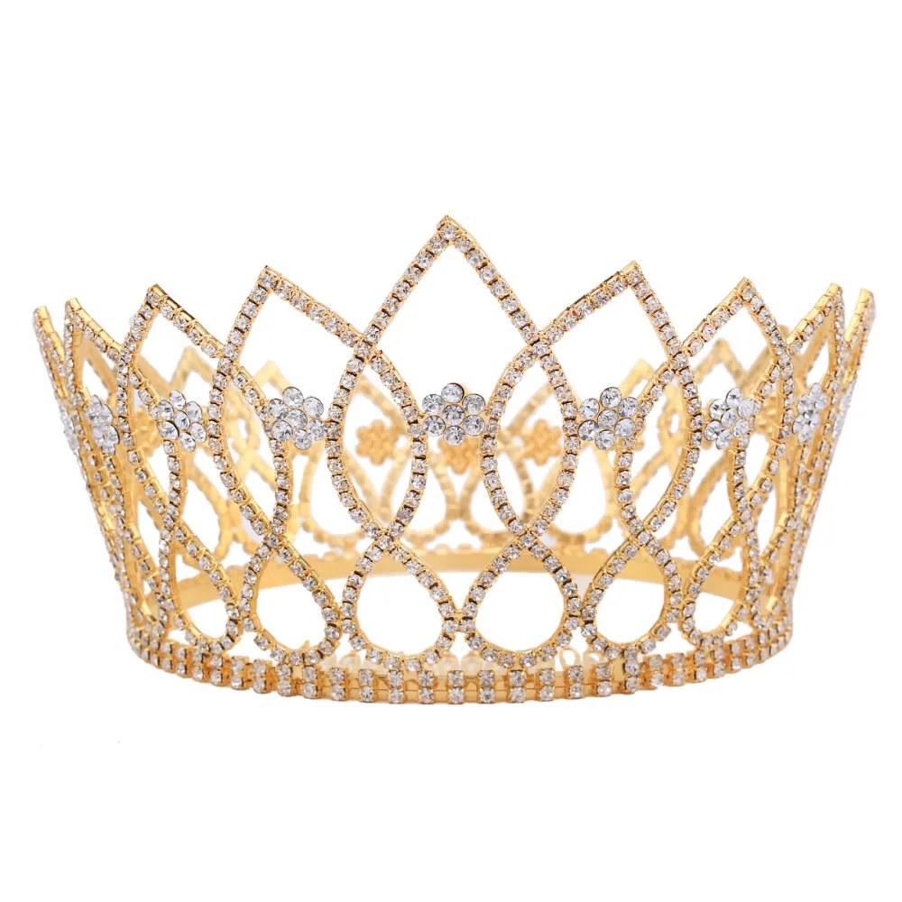 4.2inch Height Luxury Bridal Crystal Tiara Crowns Princess Queen ...