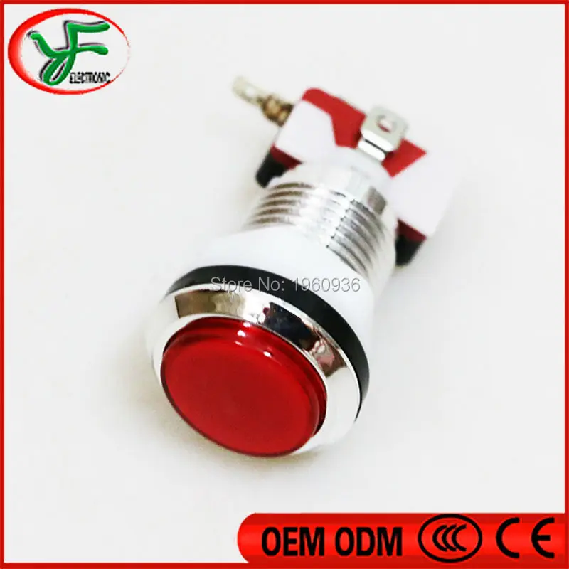 Free shipping 10pcs/lot Arcade Start Push Button with microswitch for ...