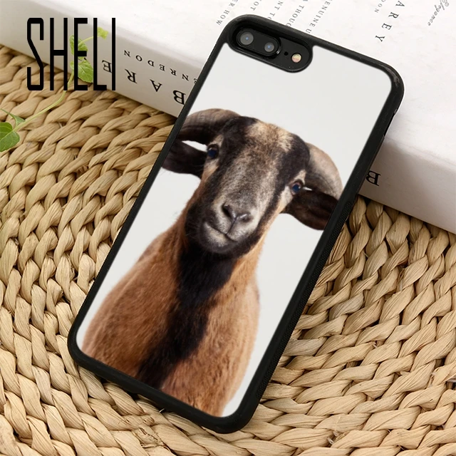 SHELI Barbados vientre negro ovejas funda de teléfono animal cubierta ...