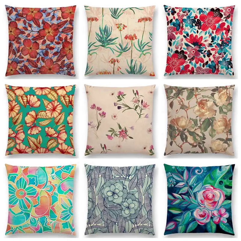 Beautiful Floral Pattern Colourful Leaves Lovely Flowers Gorgeous ...