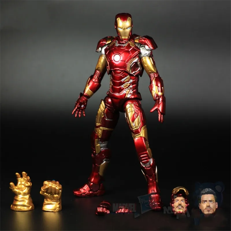 The Avengers 3 IronMan Action Figures Model 20cm MK42 MK43 Iron Man Doll PVC Marvel Super Hero ...