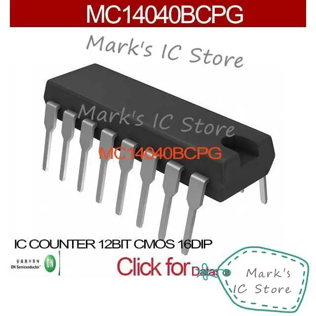 MC14040BCPG IC COUNTERบิตCMOS 16DIP MC14040BCเซมิคอนดักเตอร์14040 ...