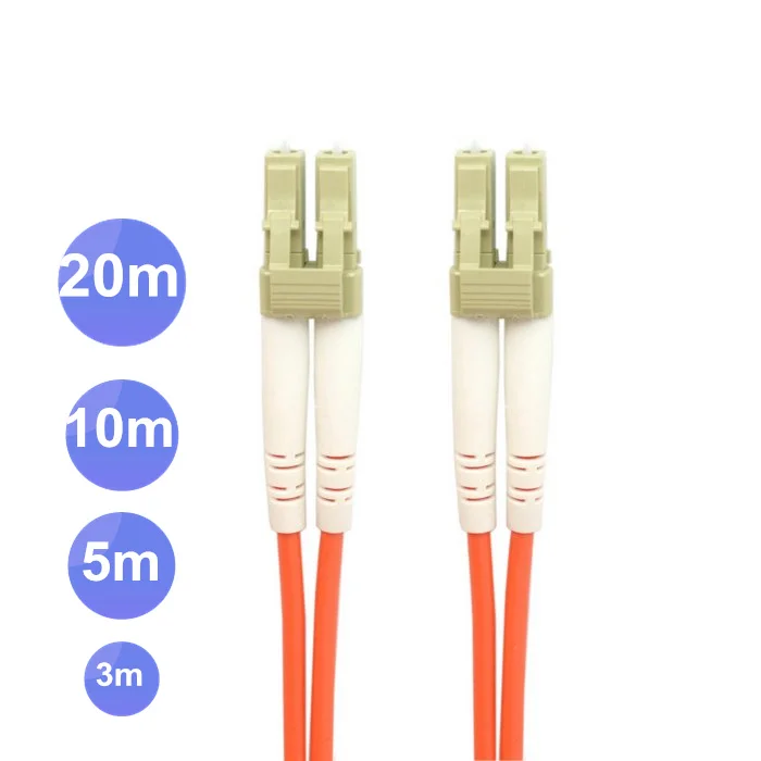 Dual Lc To Lc Fiber Patch Cord Jumper Cable Mm Duplex Multi Mode Optic ...