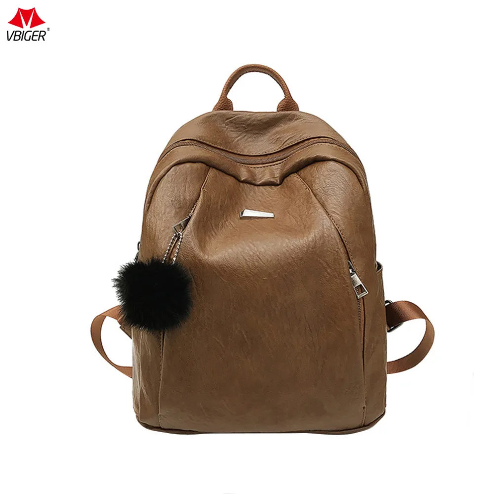 Vbiger Women PU Leather Backpack Casual Fashion Backpack High Quality ...