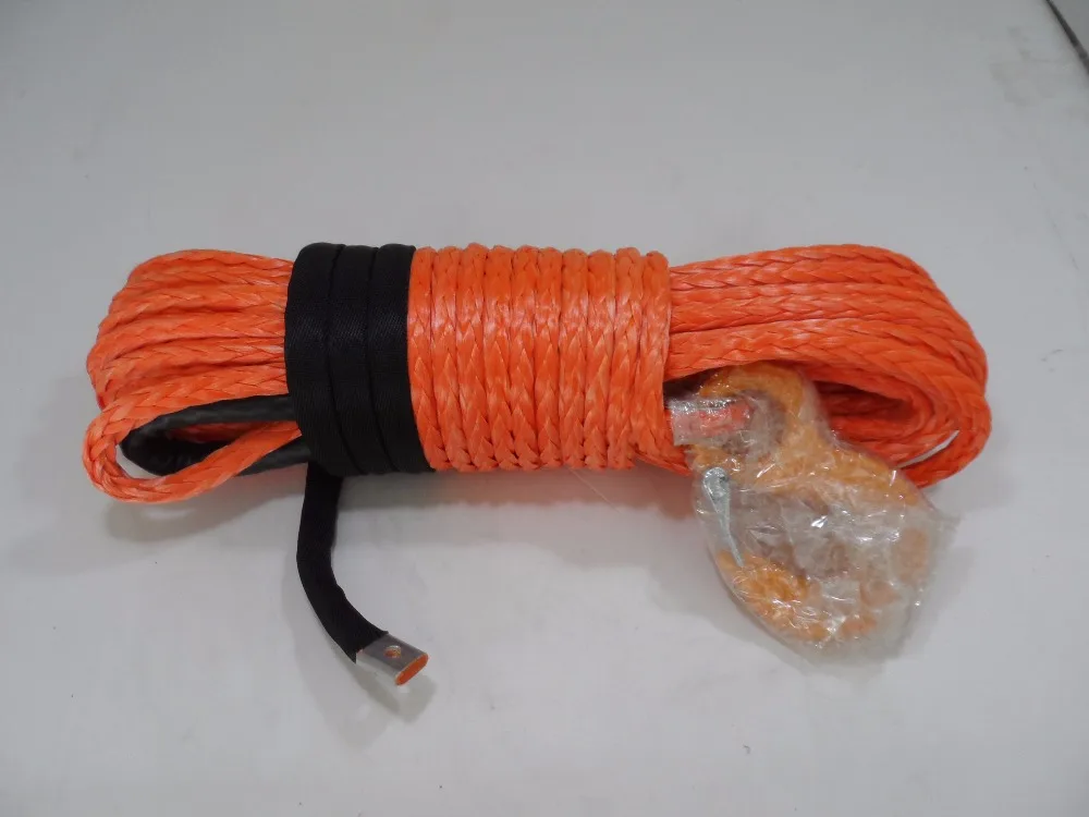 Orange 10mm*30m Synthetic Rope,Spectra Winch Rope,Boat Winch Rope for ...