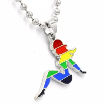 Sexy Female Silhouette LGBT Pride Chain Necklace - Queerks™